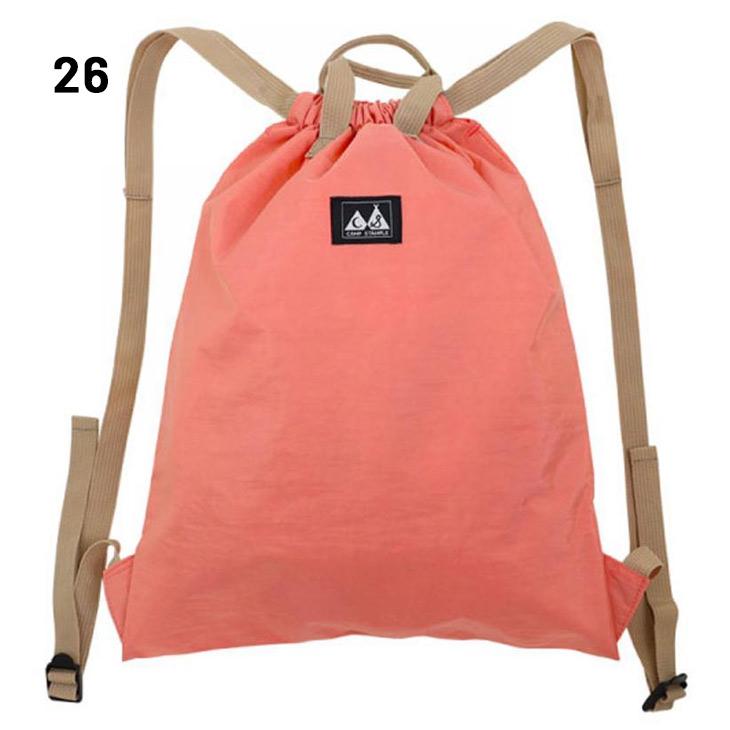 スタンプル ウォッシュド ナイロン ナップサック camp stample 撥水加工 A4サイズ収納可 無地 軽量 ブランド 子供用バッグ 通園バッグ キッズ ジュニア /63008 : ...