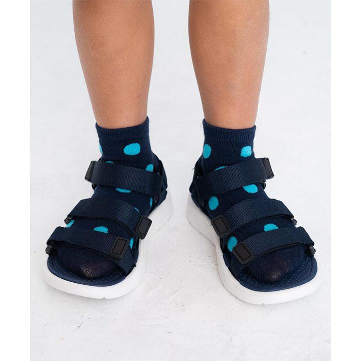 スタンプル キッズ 靴下 3足セット 13-25cm 子供用 stample ネオンドット アンクルソックス 3P 子ども ドット柄 蛍光カラー 水玉 くつした 3足組 女の子 /72704 ...