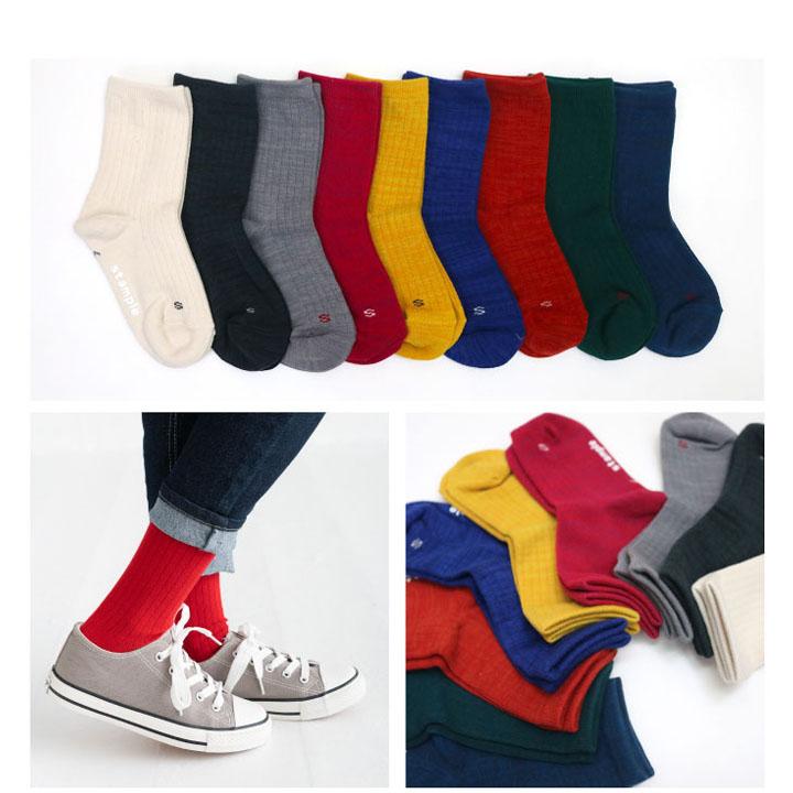 スタンプル キッズ 靴下 13-25cm stample スタンダード 杢調 クルーソックス 1P 無地 シンプル 子ども くつした 男の子 女の子 レディース ギフト /72850 ...