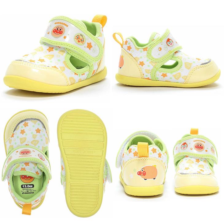 MoonStar アンパンマン ベビー サマーシューズ 12-14.5cm 子供靴 2E ベビー靴 カジュアル キャラクター メロンパンナちゃん ドキンちゃん ばいきんまん 子ども /AP ...