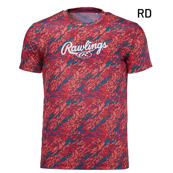Rawlings 半袖シャツ メンズ レディース ローリングス BIONIC Tシャツ/スポーツウェア 野球 トレーニング 総柄 練習着 ジム トップス 男女兼用/AST12F03 ...