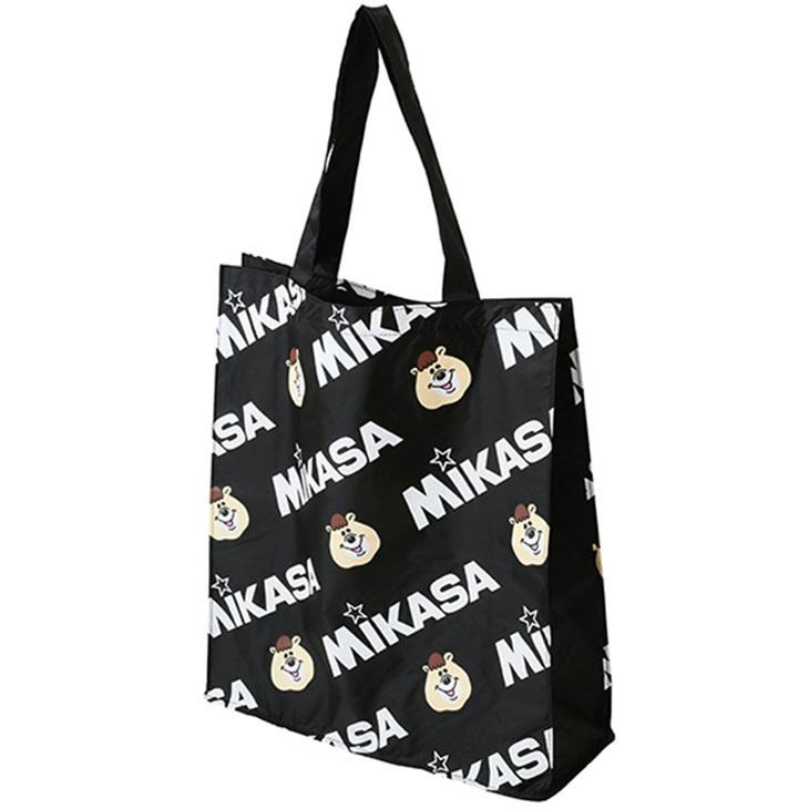 トートバッグ ミカサ MIKASA KUMATAN クマタン コラボ ナイロンバッグ キャラクター 黒 ブラック 大容量 サブバッグ エコバッグ かわいい /BA21-WJKT2-BK ...