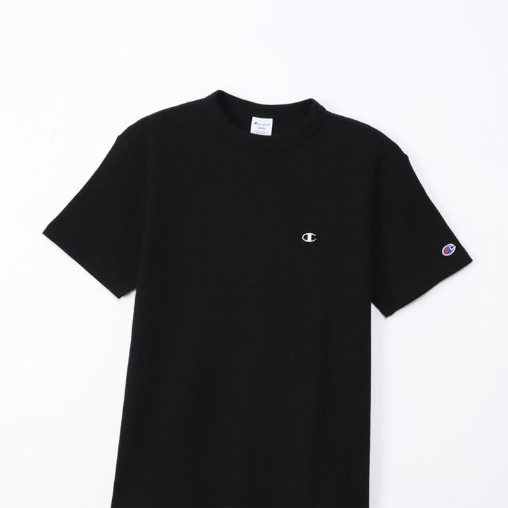 チャンピオン 半袖 Tシャツ メンズ Champion ワッフル生地 半袖シャツ ベーシック クルーネック サーマル 男性用 カジュアルウェア 無地 ワンポイント /C3-Z342 :C3 ...