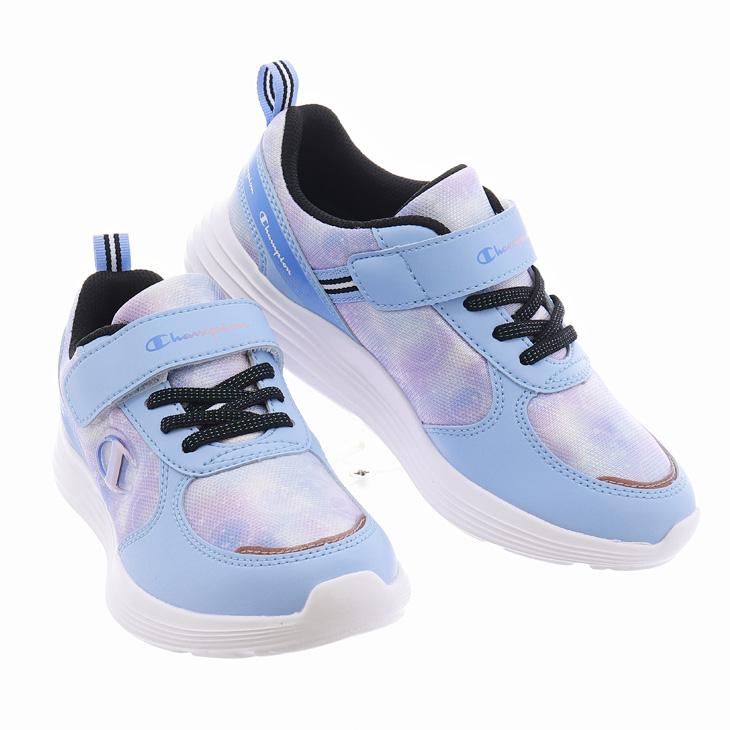 Champion チャンピオン ジュニア スニーカー 19-24cm 幅広3E 子供靴 J303 キッズシューズ メッシュ ゴム紐 面ファスナー 子ども 運動靴 小学生 通学 /CPN ...