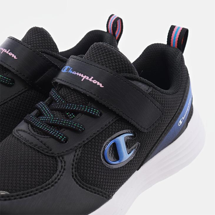 Champion チャンピオン ジュニア スニーカー 19-24cm 幅広3E 子供靴 J303 キッズシューズ メッシュ ゴム紐 面ファスナー 子ども 運動靴 小学生 通学 /CPN ...