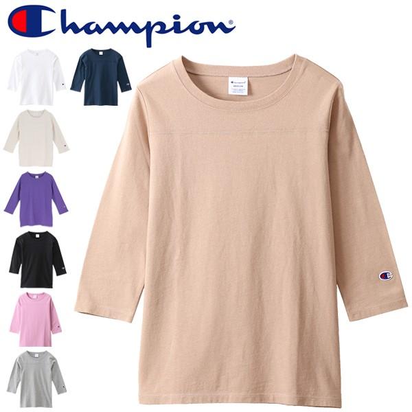 Tシャツ 7分袖 レディース/チャンピオン Champion BASIC フットボールTEE 3/4スリーブ クルーネック コットン/CW-M409 APWORLD - 通販 - PayPayモール