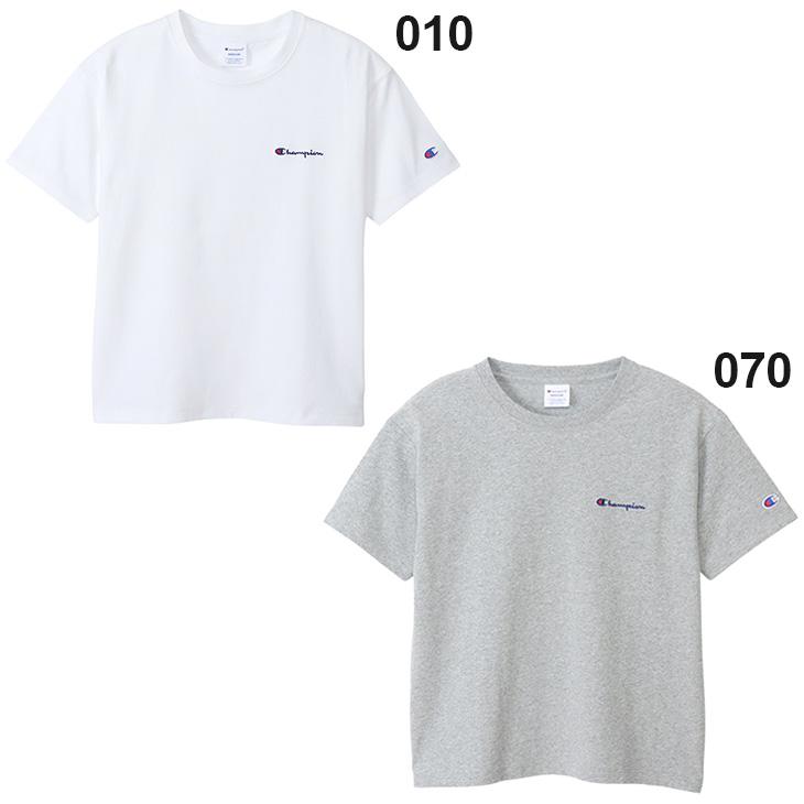 Champion チャンピオン 半袖 Tシャツ レディース コットンTシャツ クルーネック ロゴ刺繍 レディースウェア タウンカジュアル シンプル 半そで /CW-X337 : APWORLD ...
