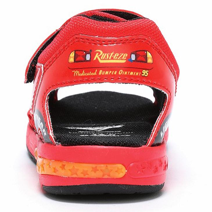 Disney ディズニー カーズ キッズ 光る サンダル LED内蔵 男の子 15-18cm 2E 子供靴 マックィーン キャラクター サマーシューズ 男児 ボーイズ /DN-C1334 ...