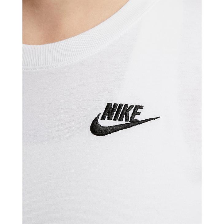 NIKE（ナイキ） 半袖 Tシャツ レディース クラブ エッセンシャル スポーツウェア 白 ホワイト ワンポイント シンプル 女性 トップス ...