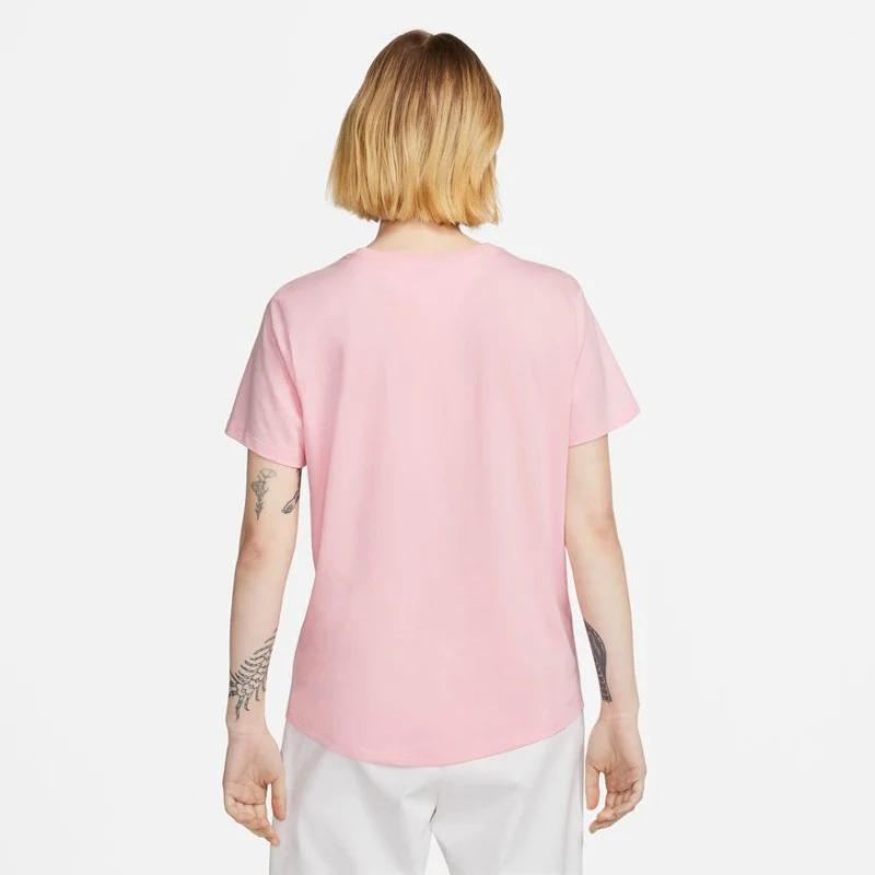 NIKE（ナイキ） 半袖 Tシャツ レディース クラブ エッセンシャル スポーツウェア ピンク ワンポイント シンプル 女性 トップス ...