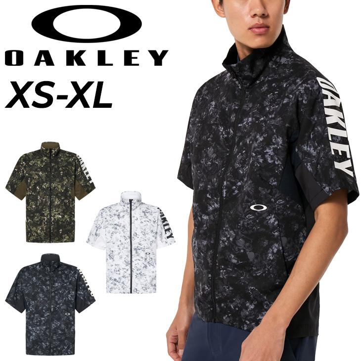 OAKLEY オークリー ウーブン ジャケット 半袖 メンズ トレーニング ランニング アウター 吸汗速乾 防風 男性 運動 上着 総柄 春 夏 スポーツウェア/FOA405102 ...