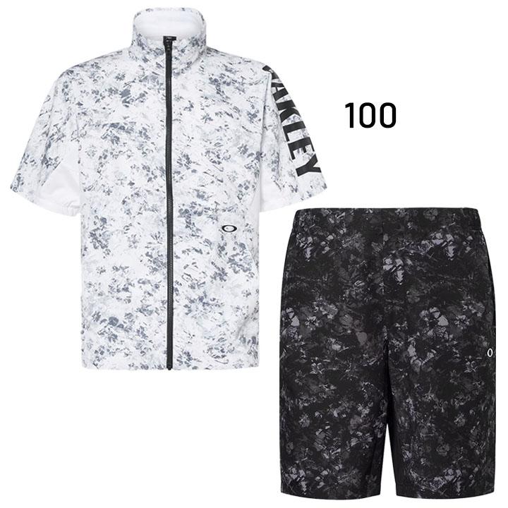 OAKLEY オークリー トレーニングウェア メンズ 上下 ウーブン 半袖ジャケット ハーフパンツ スポーツウェア 上下組 吸汗速乾 防風 男性 /FOA405102-FOA405229 ...