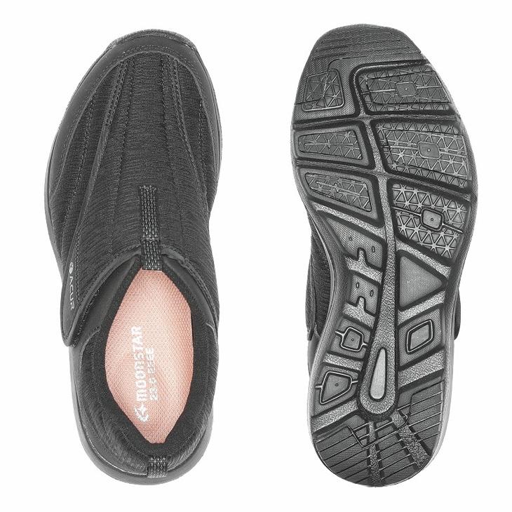 MoonStar スニーカー レディースシューズ 幅広 4E ワイド設計 スリッポン 甲バンドタイプ くつ ムーンスター moonstar 衝撃吸収 抗菌防臭 女性用 婦人靴 /SPLT ...