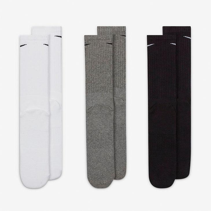 NIKE（ナイキ） ソックス 3足セット 靴下 メンズ レディース ジュニア NIKE 3P エブリデイ クッション クルーソックス 3足組 ...