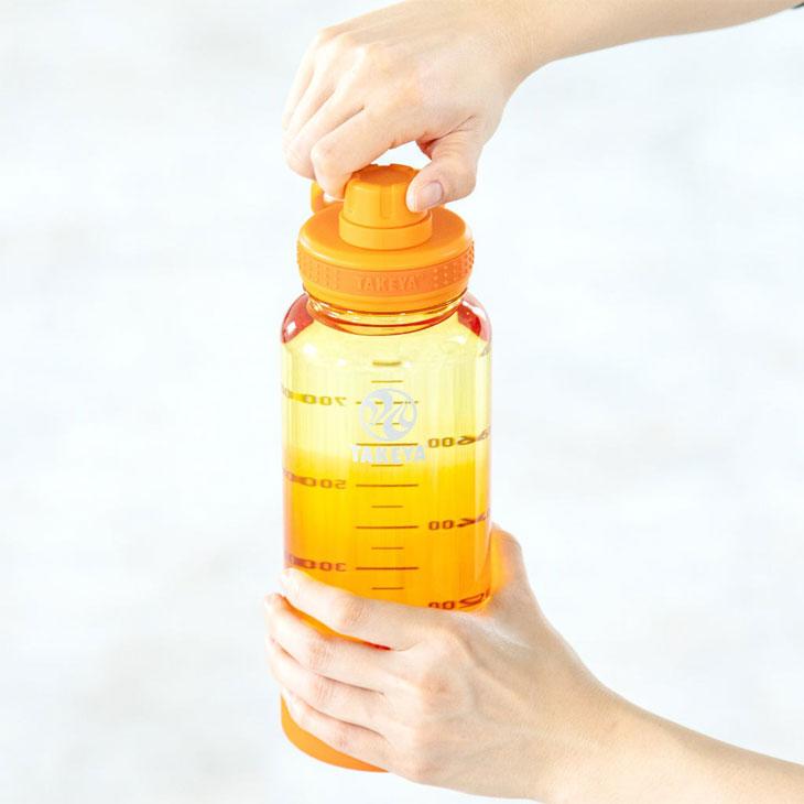 タケヤフラスク デュラブルボトル 940ml 0.94L 水筒 直飲み メモリ付 ハンドル付 グラデーション 軽量 クリアボトル プラスチック プラボトル /TAY-DUR094 :TAY ...