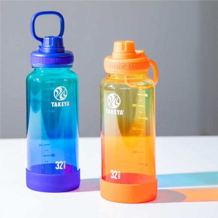 タケヤフラスク デュラブルボトル 940ml 0.94L 水筒 直飲み メモリ付 ハンドル付 グラデーション 軽量 クリアボトル プラスチック プラボトル /TAY-DUR094 ...