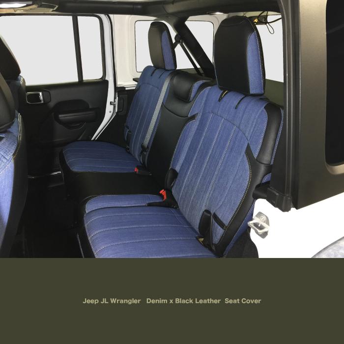 ジープ・ラングラー（JL） シートカバー デニム×ブラックレザー APK-JL-SCDB :APK-JL-SCDB:オートプロストYahoo ...
