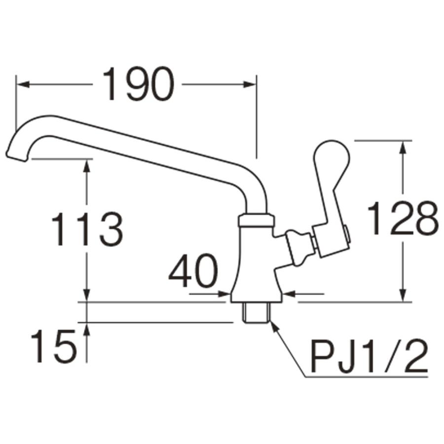 SANEI（水栓金具） 三栄水栓 SANEI A5371-13 厨房用立形上向自在水栓[共用形] : AQプラネット - 通販 - Yahoo!ショッピング