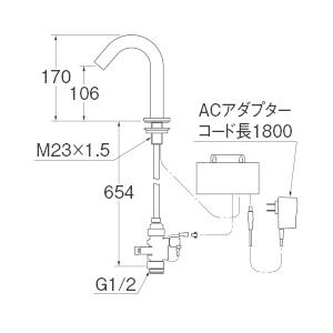 SANEI（水栓金具） 三栄水栓(SANEI) EY507-13 自動水栓 洗面所用 : AQプラネット - 通販 - Yahoo!ショッピング