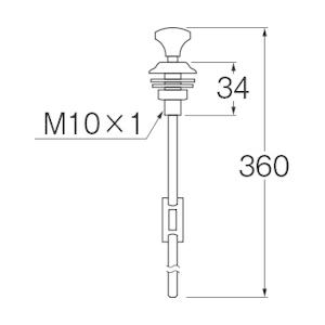 三栄水栓（SAN-EI） H700-40S ポップアップ棒 洗面所用 : AQプラネット - 通販 - Yahoo!ショッピング