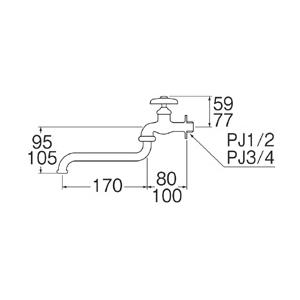 三栄水栓(SANEI) JA10J-20 自在水栓（固定コマ仕様）〔共用形〕 : AQプラネット - 通販 - Yahoo!ショッピング