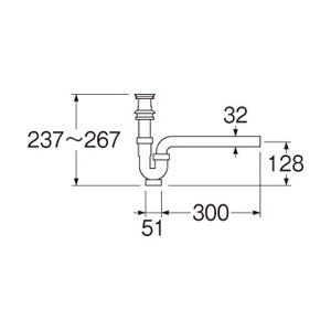 三栄水栓(SANEI) PH779-32 洗面排水栓付Pトラップ 洗面所用 : ph779-32 : AQプラネット - 通販 - Yahoo!ショッピング