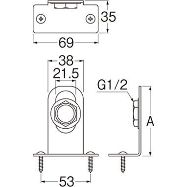 SANEI（水栓金具） 三栄水栓(SANEI) R641T-L 止水栓ブラケット : AQプラネット - 通販 - Yahoo!ショッピング