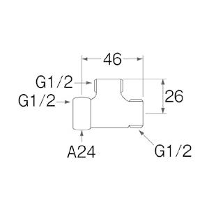 SANEI（水栓金具） 三栄水栓(SANEI) T6-6X-13 片ナット付チーズ : AQプラネット - 通販 - Yahoo!ショッピング