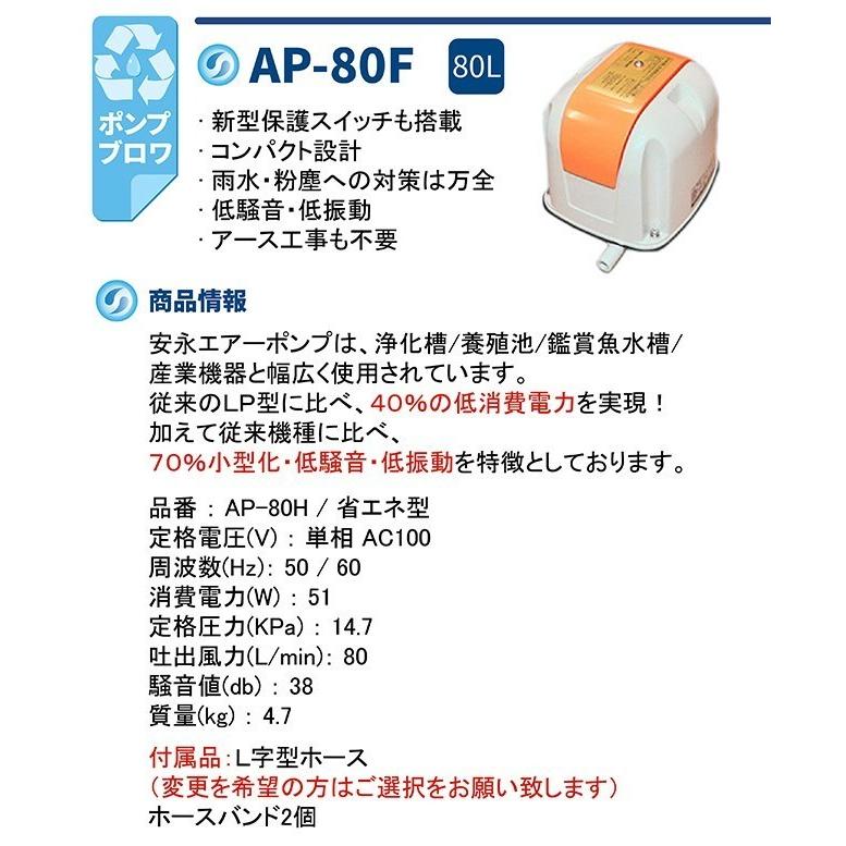 AP-80H 安永 浄化槽 エアーポンプ ブロワー ブロアー 合併浄化槽 熱帯魚 アクアリウム エアレーション 下取り対象商品着払い返送可能【2年保証付】 :alj-aac-2-008 ...