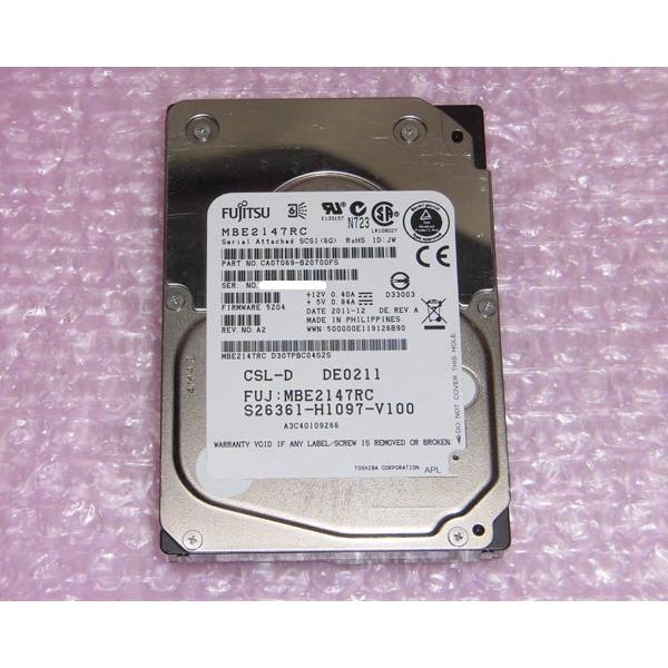 富士通 A3C40109266(MBE2147RC) SAS 147GB 15K 2.5インチ 中古ハードディスク : アクアライト - 通販 ...