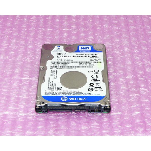 Western Digital WD5000LPVX SATA 500GB 2.5インチ 5400rpm 中古ハードディスク ネコポス便 ...