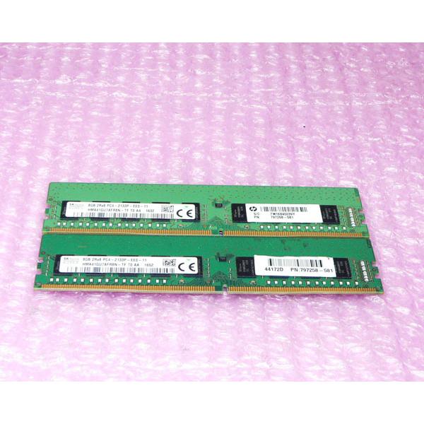 SK hynix 中古メモリー HMA41GU7AFR8N-TF PC4-2133P 16GB(8GB×2枚) 2Rx8 DDR4 DIMM ...