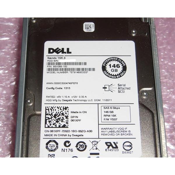 DELL 061XPF (ST9146853SS) SAS 146GB 15K 2.5インチ 中古ハードディスク : 7741-1 : アクアライト - 通販 - Yahoo!ショッピング