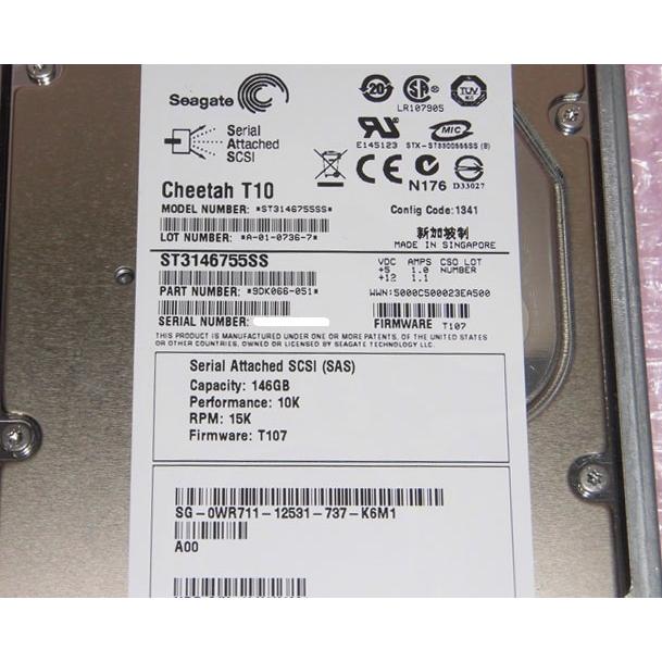DELL 0WR711(ST3146755SS) SAS 146GB 10K 3.5インチ 中古ハードディスク : アクアライト - 通販 ...