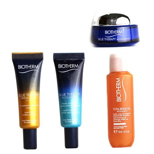 BIOTHERM \最大1200円OFFクーポン／（4点セット）ビオテルム スキンケア ギフトセット（ブルーセラピーセラム クレンジング ...