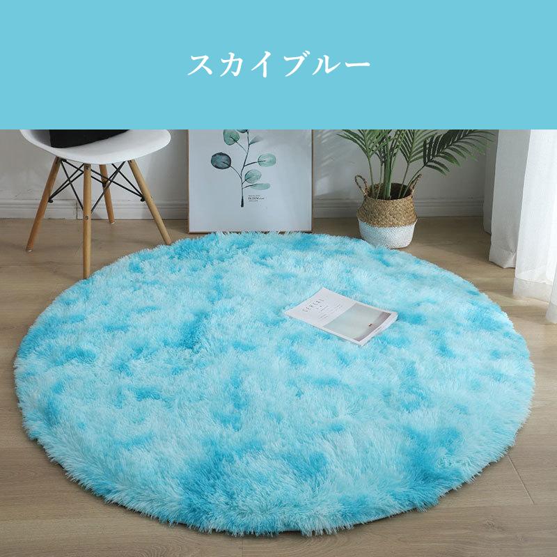 洗えるラグ 円形 ラウンド滑り止め カーペット ラグマット 40-200CM おしゃれ 北欧 オールシーズン 絨毯 マット 滑り止め ラグカーペット洗える ウォッシャブル : AquaDoor ...