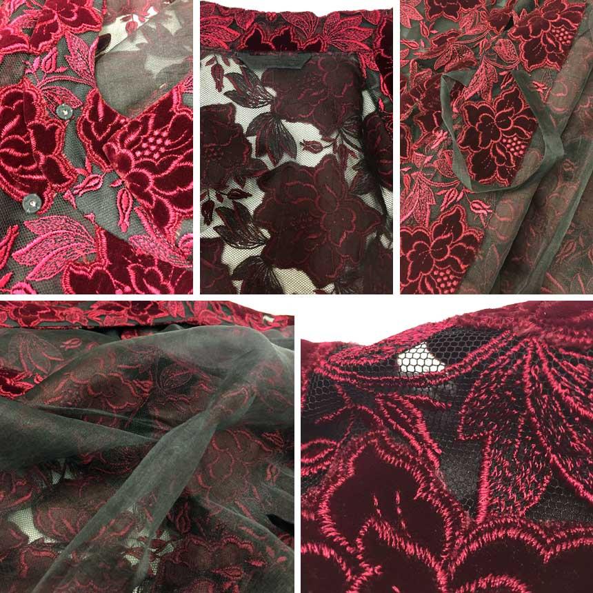 京やM399 道行コート 和装コート レース×ベロア 着物コート 盛夏を避けたオールシーズン 春秋冬用着物コート セミロング丈 都衿 : ブランド&着物館アクアン京や - 通販 - Yahoo ...