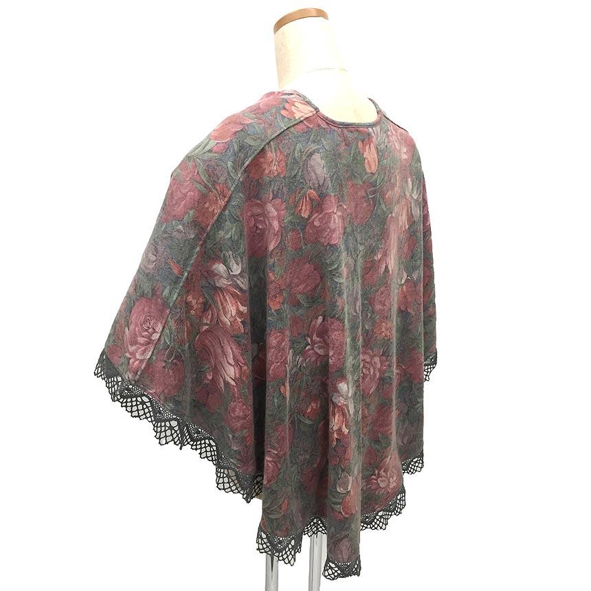 京やR108 着物マント マントコート ケープ ポンチョ 着物用羽織もの 薔薇 ローズ 日本製 和洋兼用 和装ショール 美品 : ブランド&着物館アクアン京や - 通販 - Yahoo!ショッピング