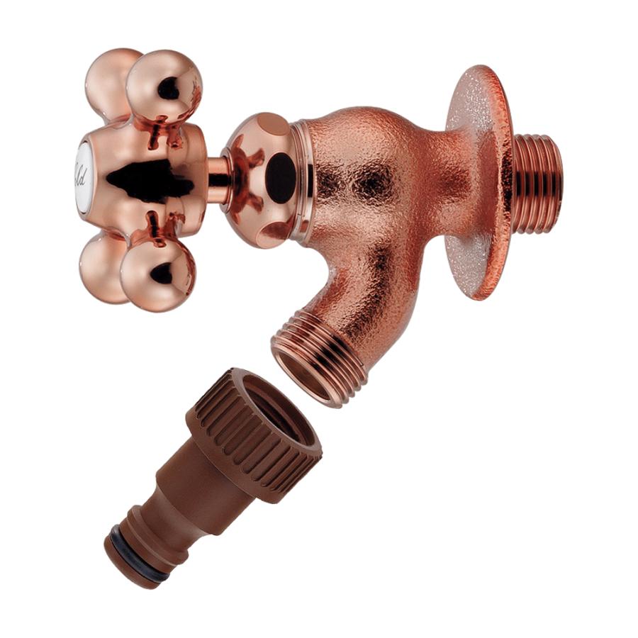 703-150-BR カクダイ 横水栓（カッパーブラウン） : 703-150-br : アクアshop - 通販 - Yahoo!ショッピング