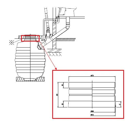 INAX BT-14R LIXIL INAX 簡易水洗便器 トイレーナ 便槽部材 マンホールアダプター : アクアshop - 通販 - Yahoo!ショッピング
