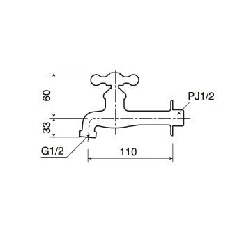 水生活製作所 DN13-MS 水生活製作所 胴長横水栓(仙徳メッキ) : アクアshop - 通販 - Yahoo!ショッピング