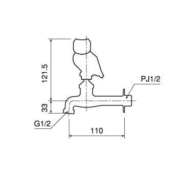 水生活製作所 DN13-OWM 水生活製作所 胴長横水栓(フクロウ・メッキ) : アクアshop - 通販 - Yahoo!ショッピング