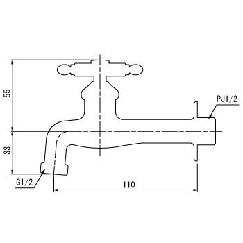 水生活製作所 DN13-RE 水生活製作所 胴長横水栓(ラダー・鋳肌) : アクアshop - 通販 - Yahoo!ショッピング