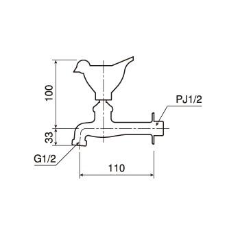 水生活製作所 DN13-SP 水生活製作所 胴長横水栓(スズメ) : アクアshop - 通販 - Yahoo!ショッピング
