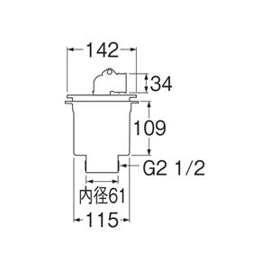 H5552-50 三栄水栓 SANEI 洗濯機排水トラップ 縦引トラップ :H5552-50:アクアshop - 通販 - Yahoo!ショッピング