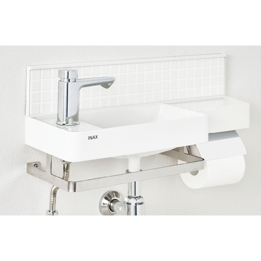 INAX（イナックス） L-D102LA-W LIXIL INAX オールインワン手洗 バックパネルあり 一般地 左仕様 壁給水・床排水（S ...