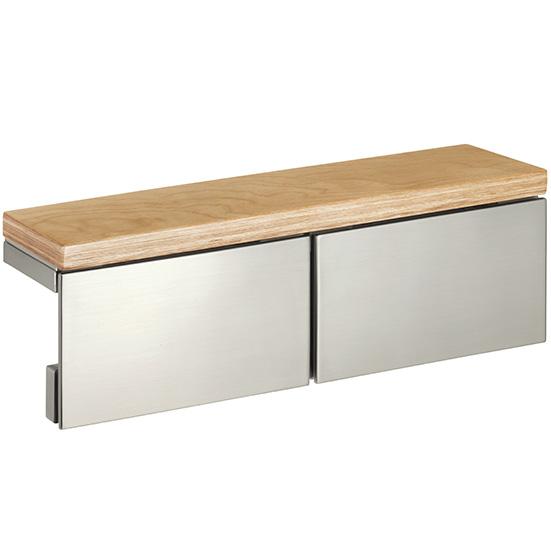 KAWAJUN SE-05W-4N KAWAJUN ダブルペーパーホルダー（サテンニッケル+ライトブラウン）（SE05W4N） : アクアshop - 通販 - Yahoo!ショッピング