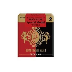 RICO リコ 赤箱 シックブランク （アンファイルドカット） B♭ クラリネット用リード10枚入り RICO Thick Blank ...