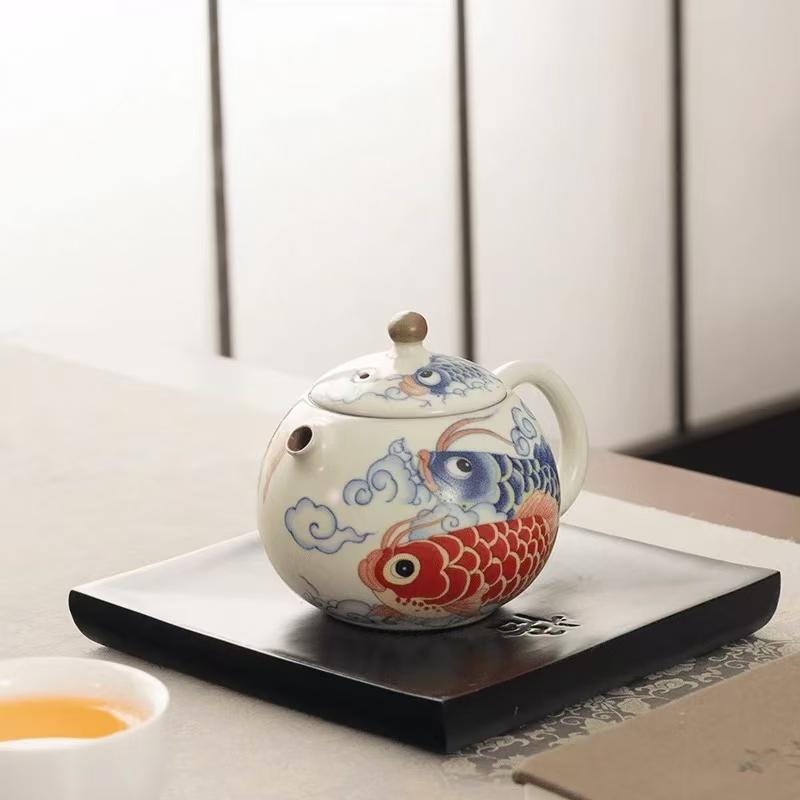 急須 煎茶道具 茶具 茶器 陶磁器 ポット 錦鯉 160ml : アラガネショップ - 通販 - Yahoo!ショッピング