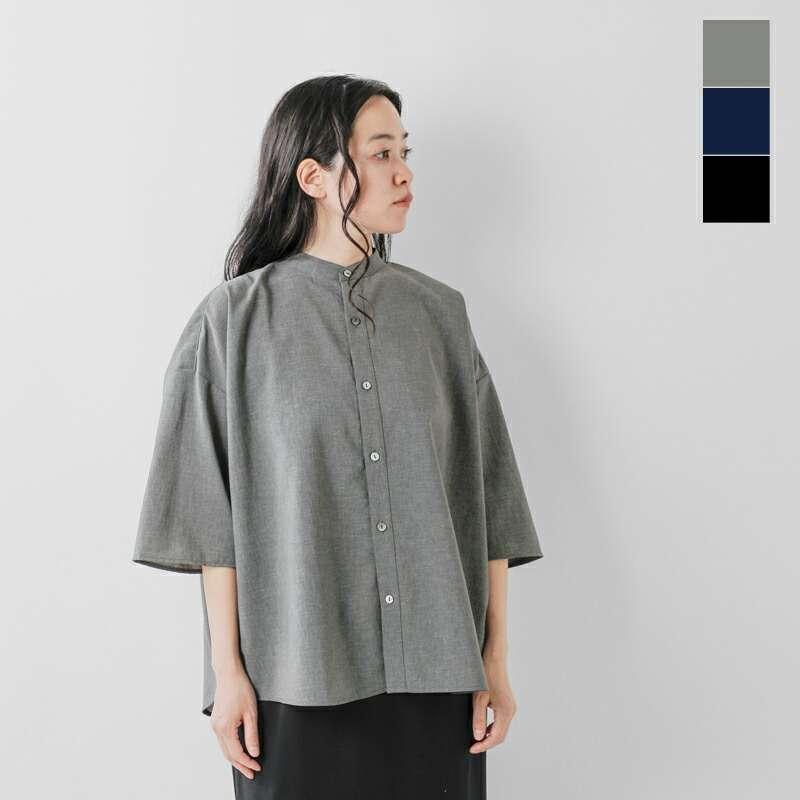 TRAVAIL MANUEL トラバイユマニュアル ハイツイスト Pストレッチ バンドカラー シャツ 3006 レディース : aranciato ヤフー店 - 通販 - Yahoo!ショッピング